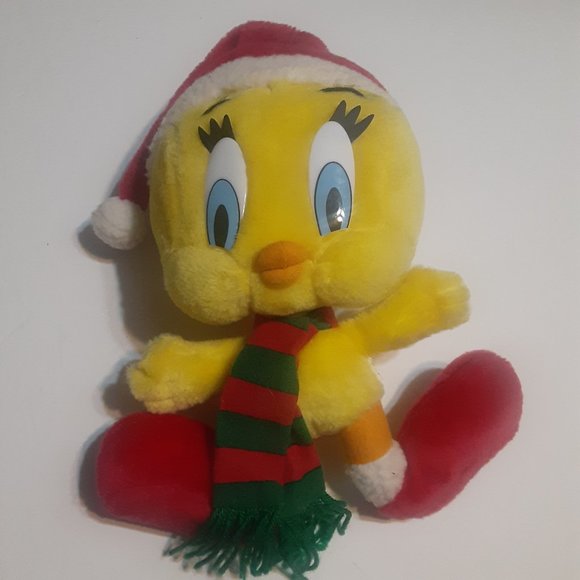 Warner Bros. | Toys | Looney Tunes Tweety Bird Santa Christmas Plush In ...